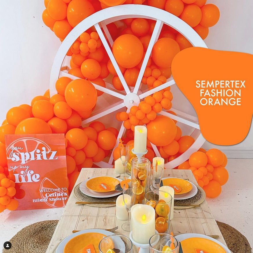 12" Sempertex Plain Latex Balloon - Fashion Orange – Everything Party