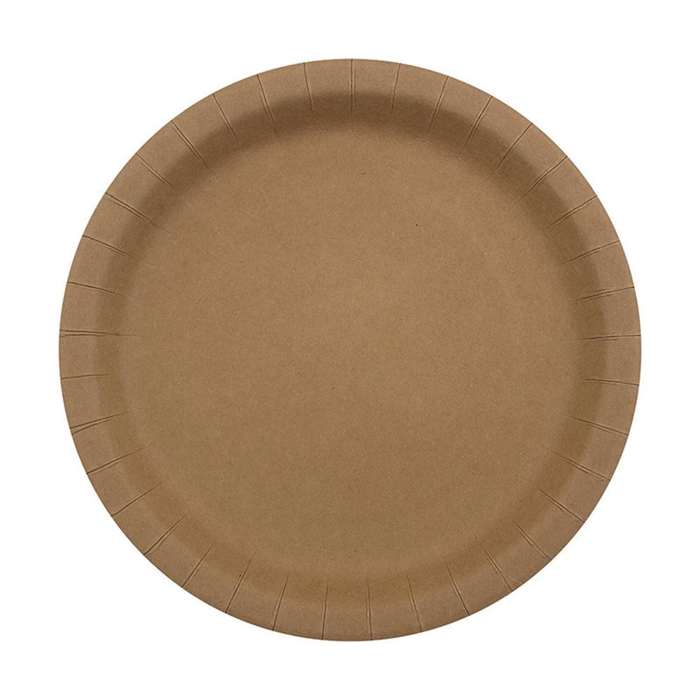 12pk Brown Kraft Paper Plates – Everything Party