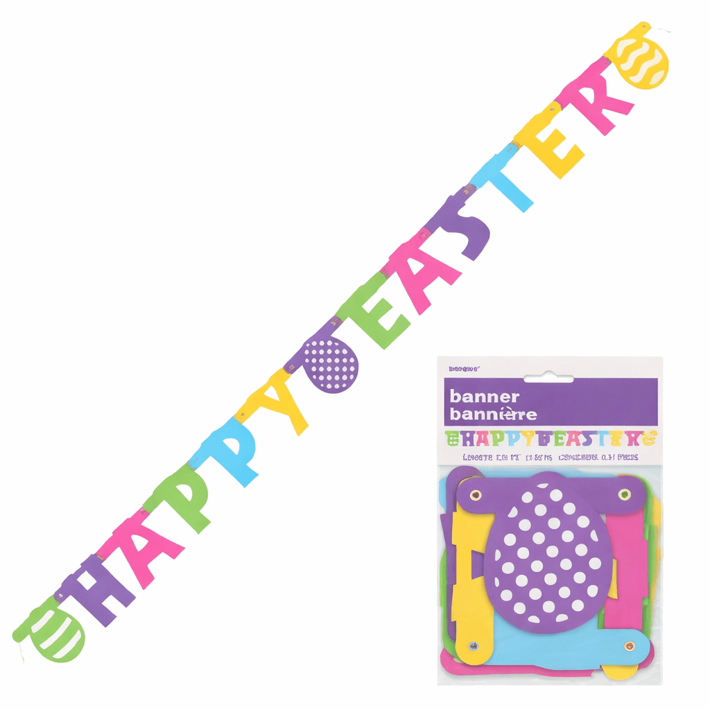 1.6m Happy Easter Banner – Colourful Easter Party Decoration ...