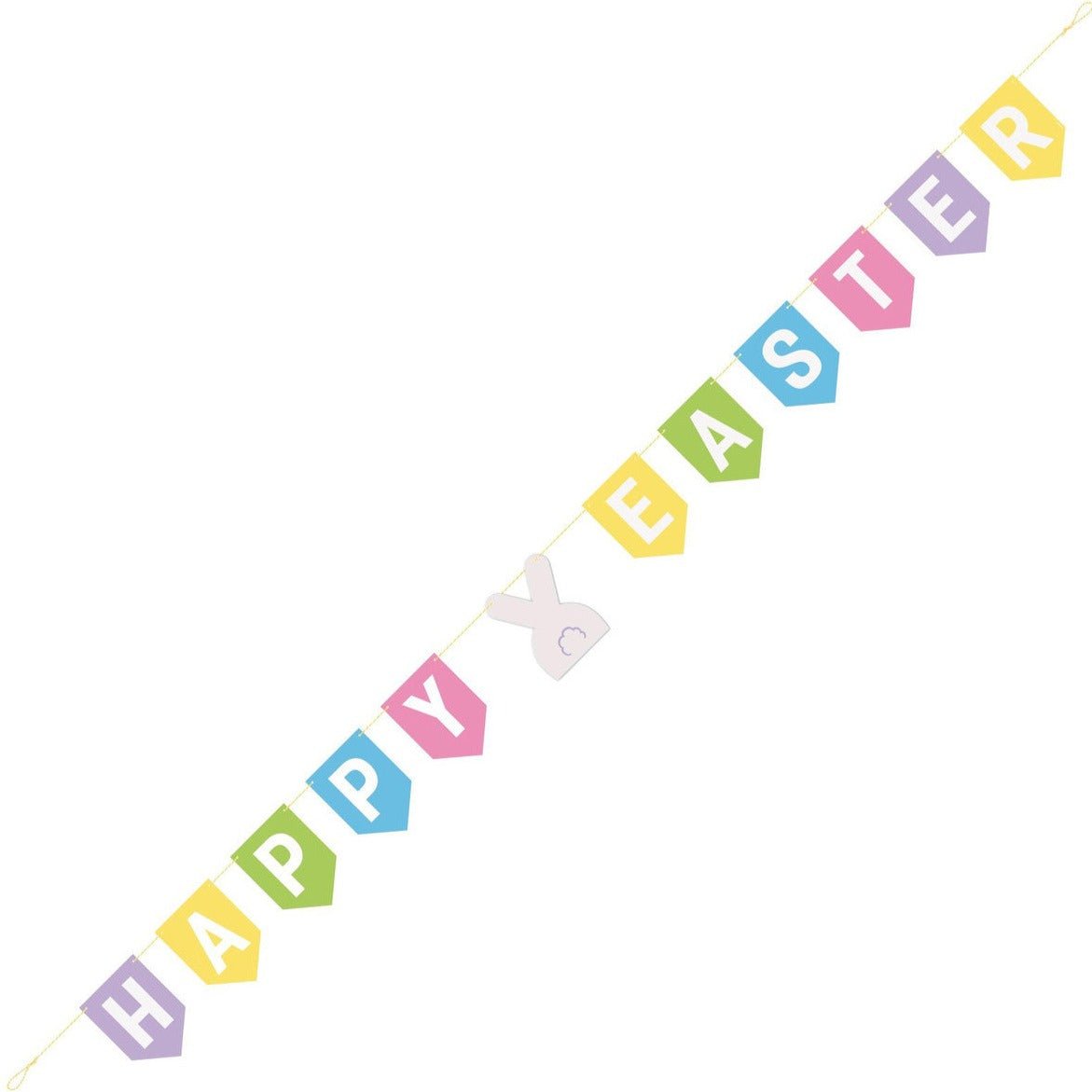 Happy Easter Pennant Banner – Colourful Easter Flag Banner (2.13m ...