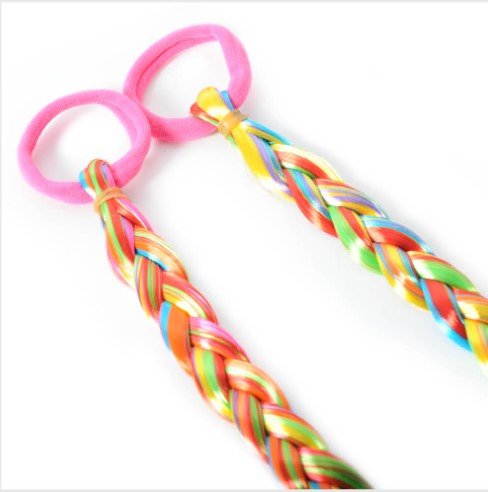 2pk Long Braided Hair Extension - Rainbow – Everything Party