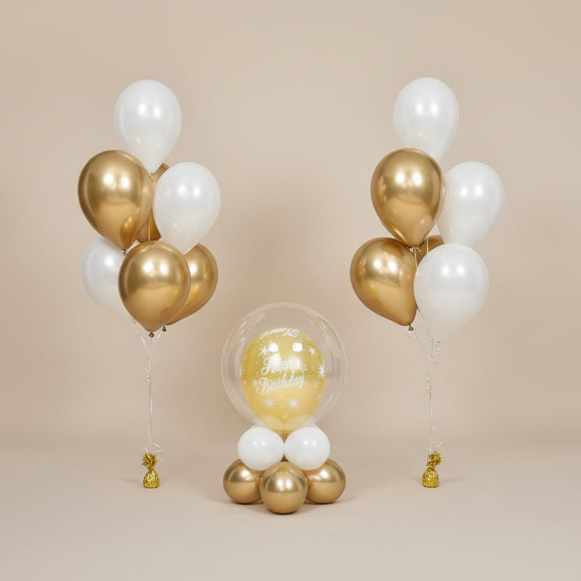 50th Birthday Helium Balloon Bouquet with Table Arrangement ...