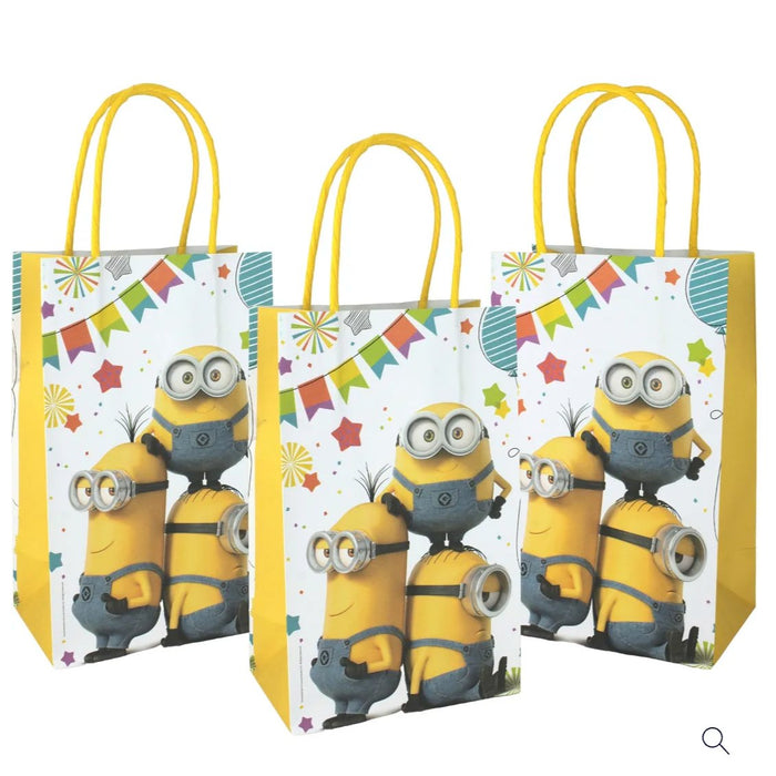 8pk Despicable Me Minion Birthday Paper Party Bags - Everything Party