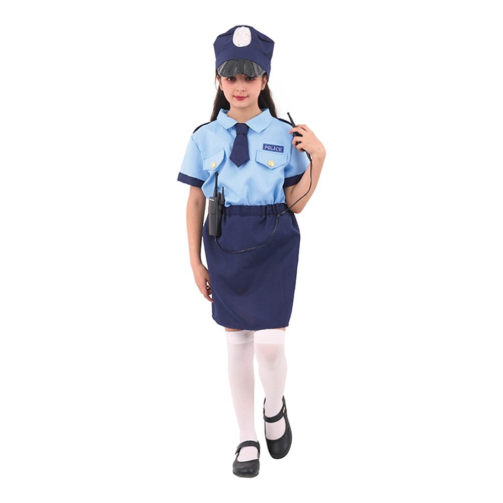 Children’s Police Officer Girl Costume – Book Week Uniform Outfit ...