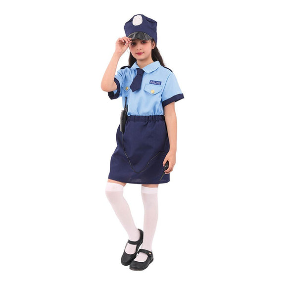 Children’s Police Officer Girl Costume – Book Week Uniform Outfit ...