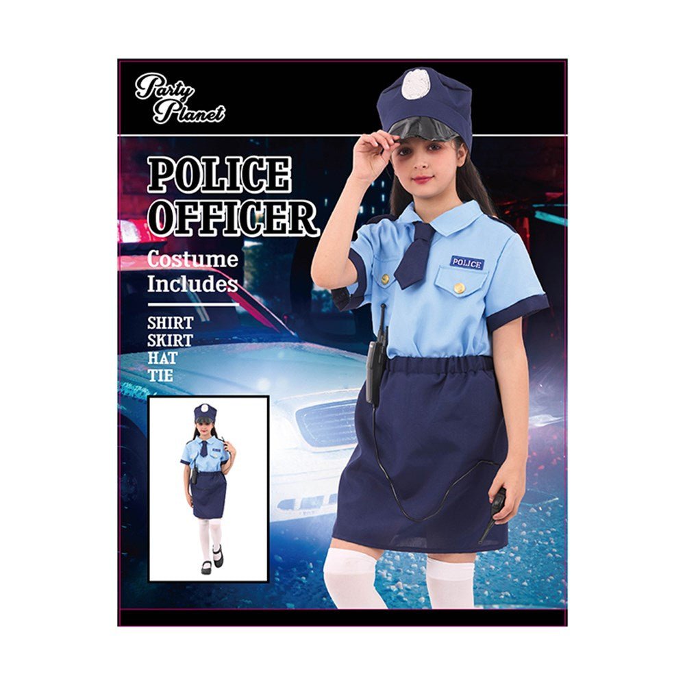 Children’s Police Officer Girl Costume – Book Week Uniform Outfit ...