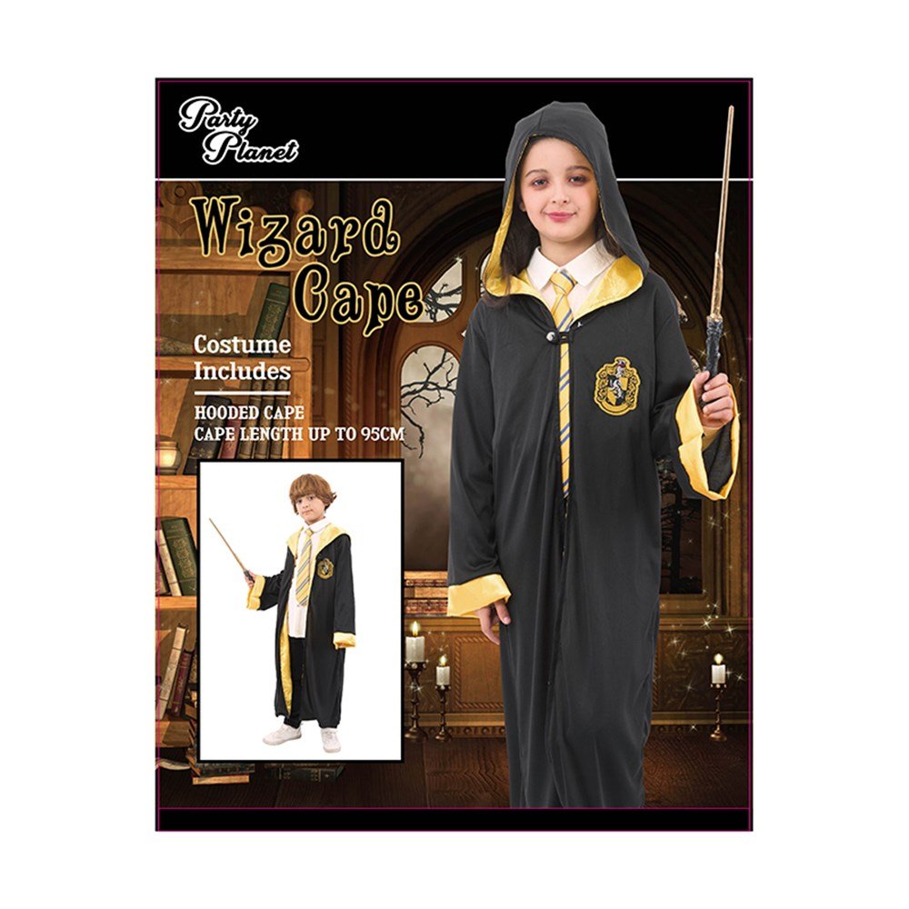Children Harry Potter Style Unisex Wizard Costume - Yellow Hufflepuff ...