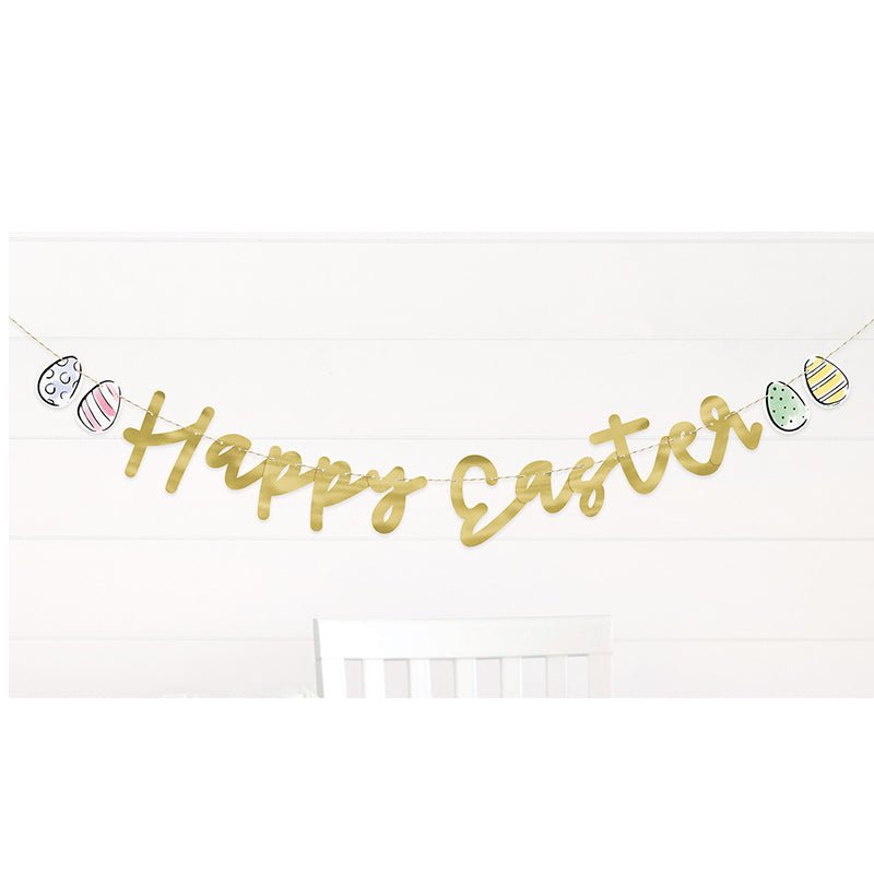 Dainty Easter Happy Easter Foil Banner – Everything Party
