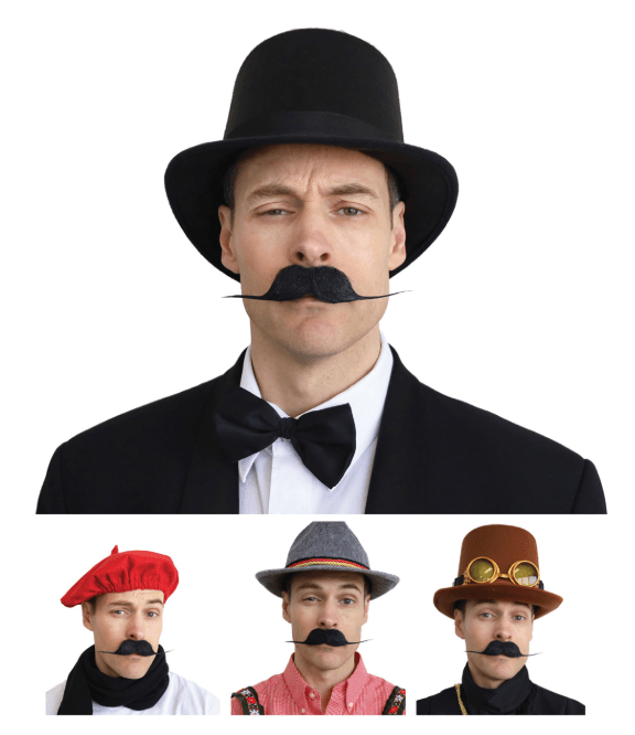 Deluxe Black Mo Costume Moustache – Everything Party
