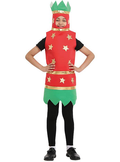 Kids Christmas Cracker Costume – Red & Gold Tabard – Everything Party