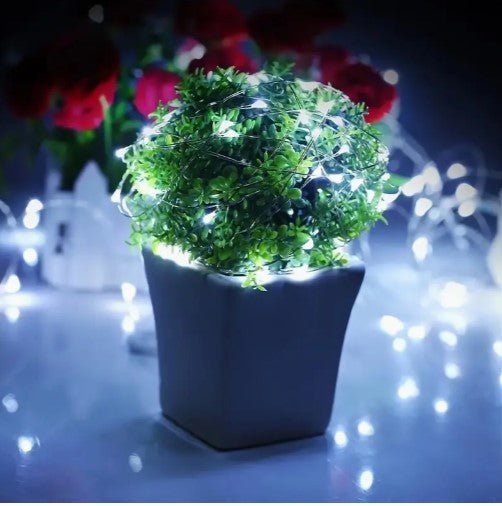 Battery Operated LED Wire String Lights – Cold White (2m & 5m Options ...