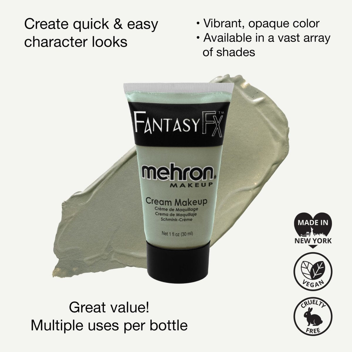 Mehron Fantasy FX Cream Makeup – Zombie Flesh (30ml) – Everything Party