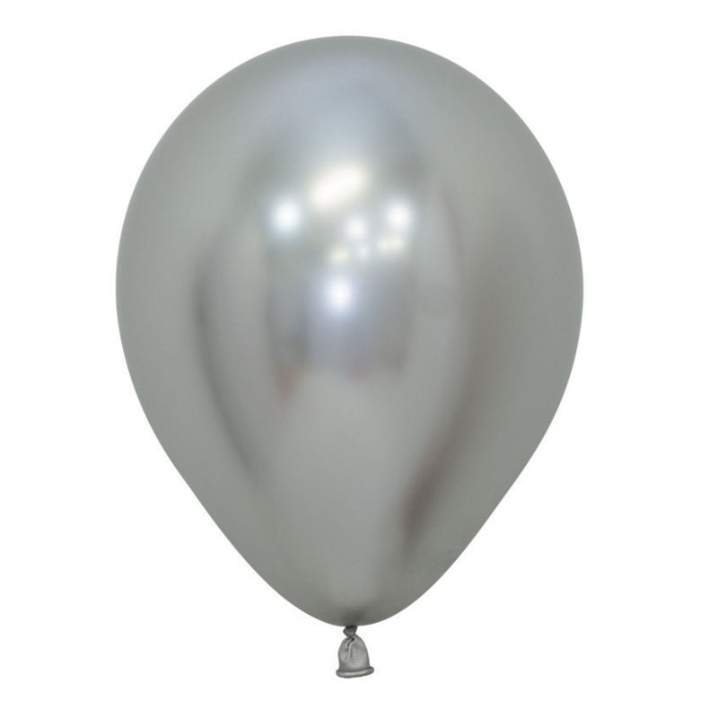 Sempertex Metallic Reflex Silver Chrome Silver Latex Balloon 30cm ...