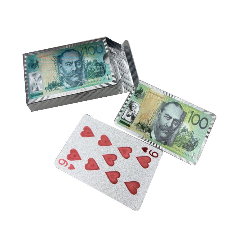 Silver Foil Australia $100 Playing Cards – Everything Party