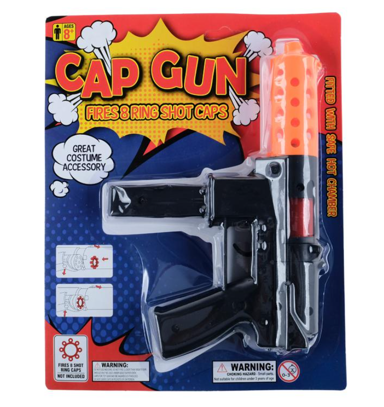 Toy Cap Gun – Fires 8 Ring Shot Caps | Costume Accessory – Everything Party