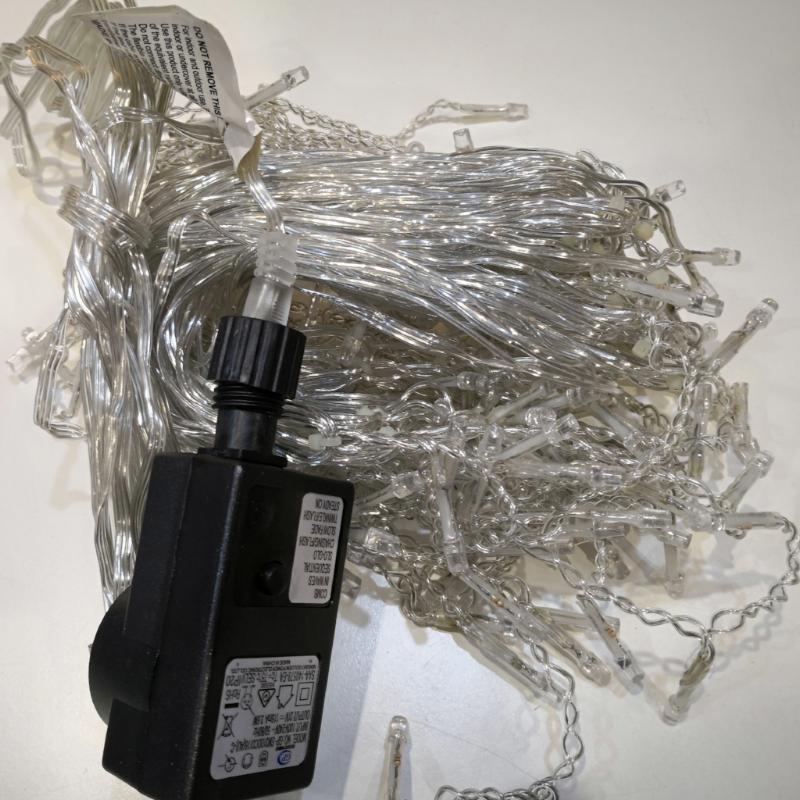 200 Super Bright Extra Long LED Icicle String Lights 13.5m - Multi Col ...