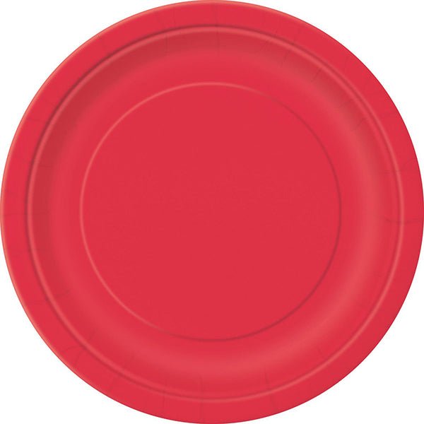 8pk Ruby Red Paper Plates - 18cm – Everything Party
