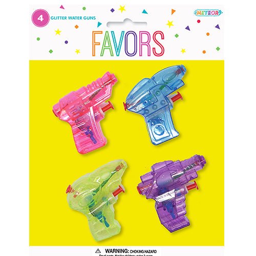 4 Pack Mini Glitter Water Guns – Everything Party