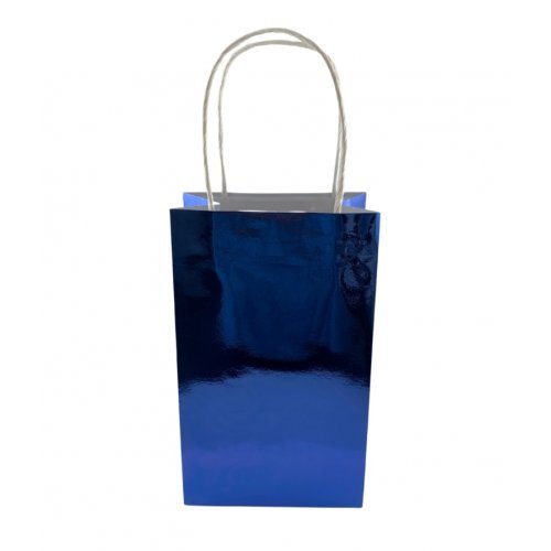 5pk Metallic Blue Paper Party Gift Bags | Everything Party