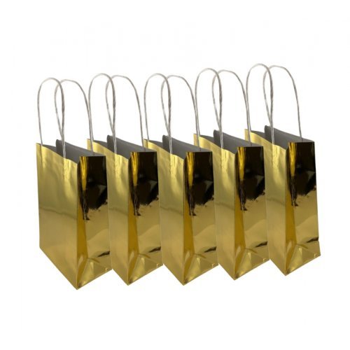 5pk Metallic Gold Paper Party Gift Bags – Everything Party