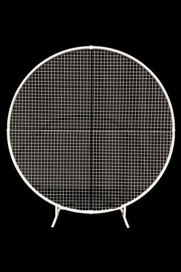 Party Hire - 2m White Metal Circle Mesh Backdrop Balloon Arch Stand ...